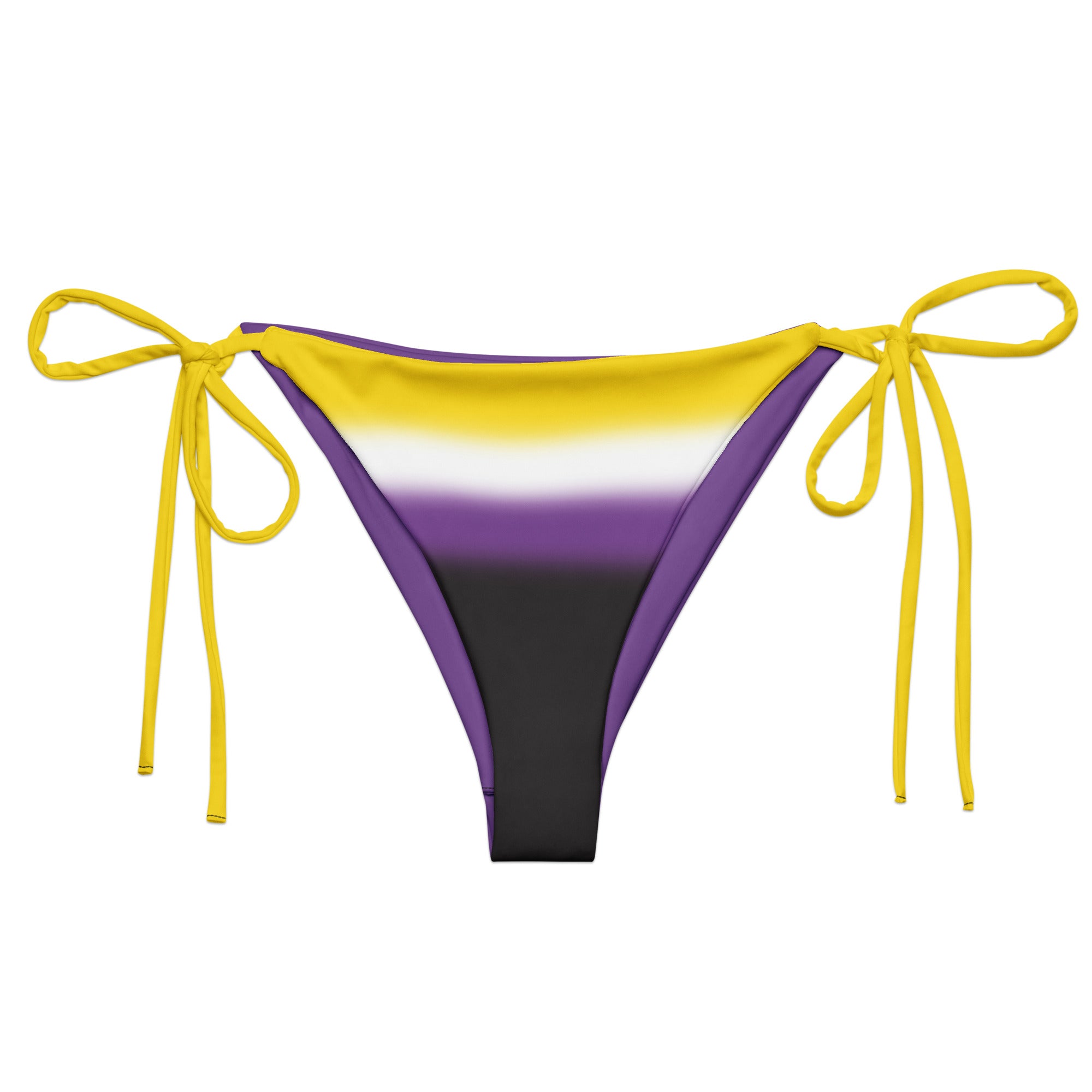Nonbinary Enby Pride String Bikini Bottom – Pegasus Pride