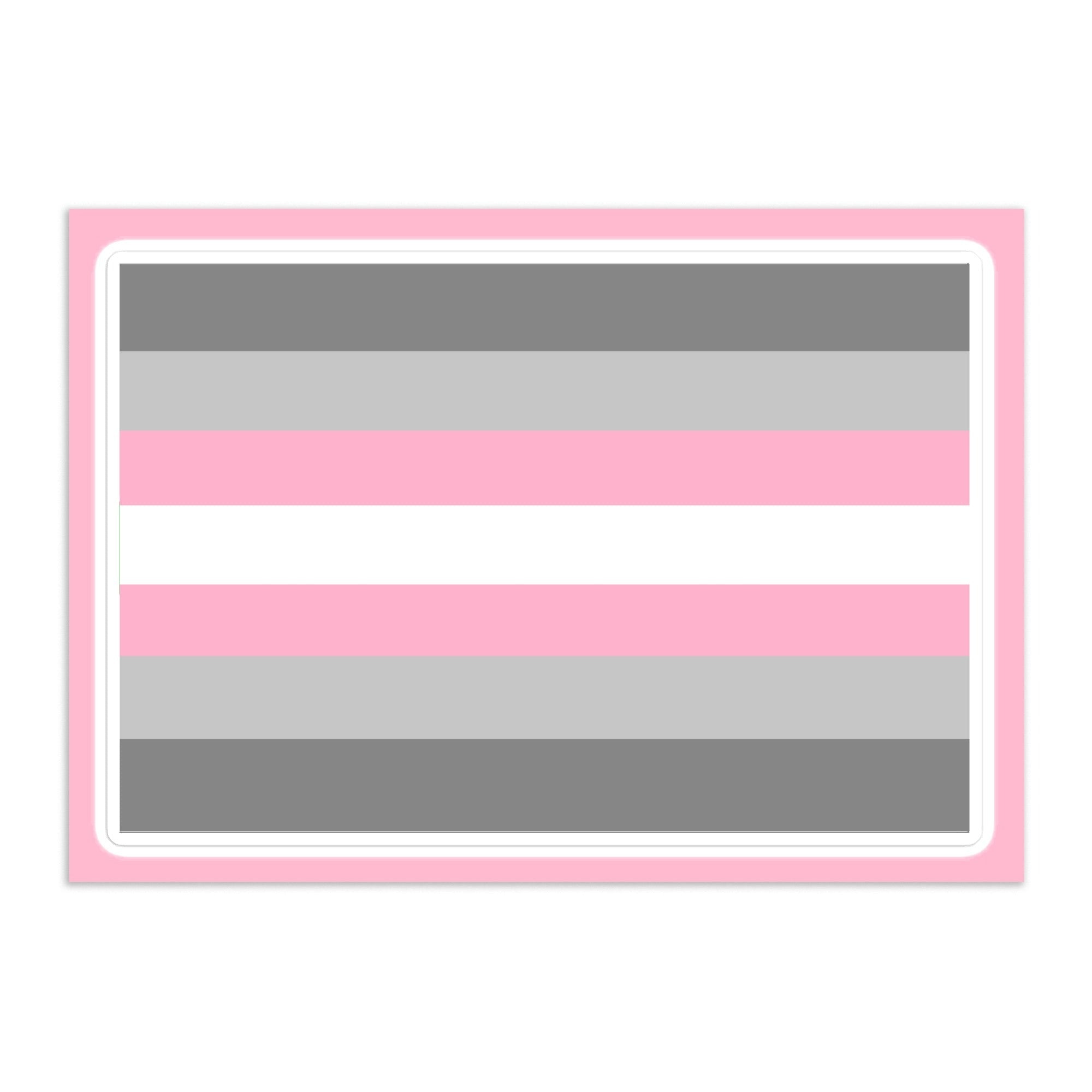 Demigirl Pride Flag Large Sheet Sticker – Pegasus Pride