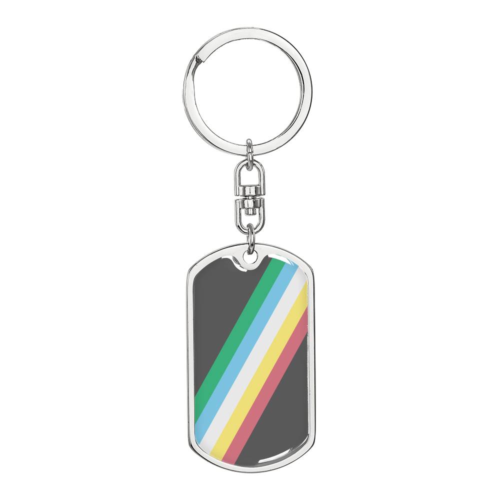 Disability Pride Military Dog Tag Keychain – Pegasus Pride