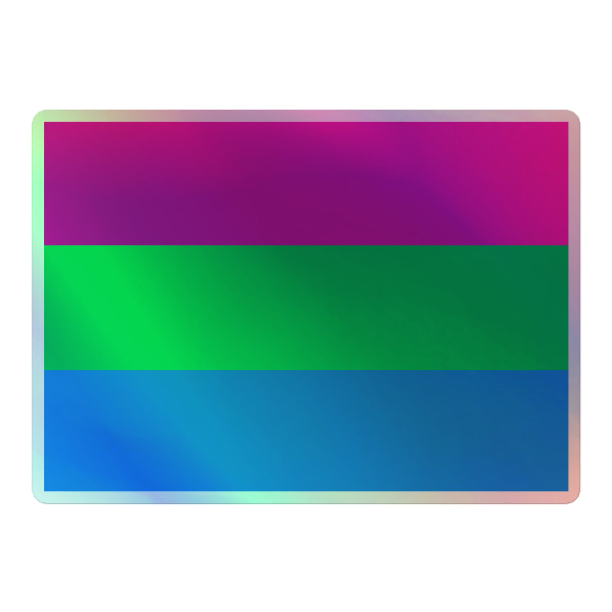 Polysexual Poly Pride Flag Holographic Sticker – Pegasus Pride