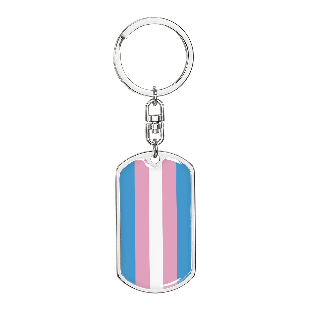 Transgender Trans Pride Military Dog Tag Keychain – Pegasus Pride