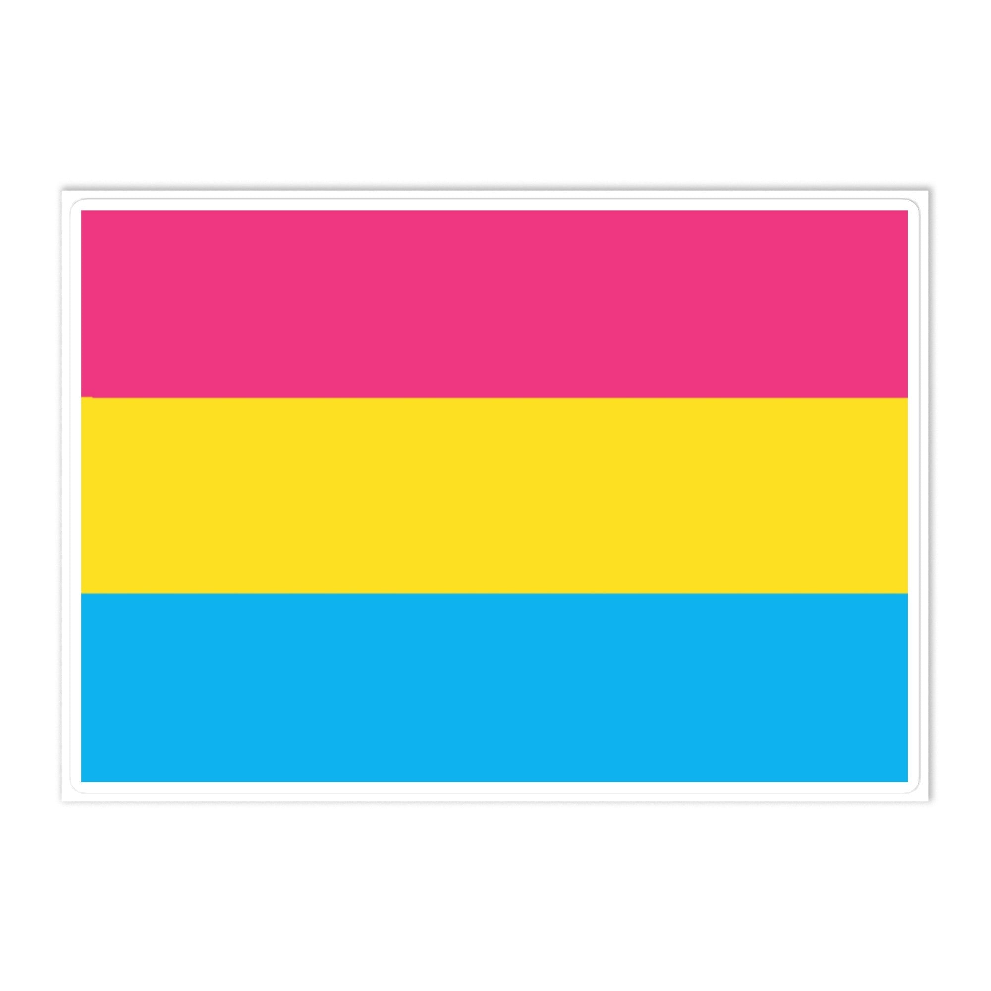 Pansexual Pan Pride Flag Large Sticker – Pegasus Pride
