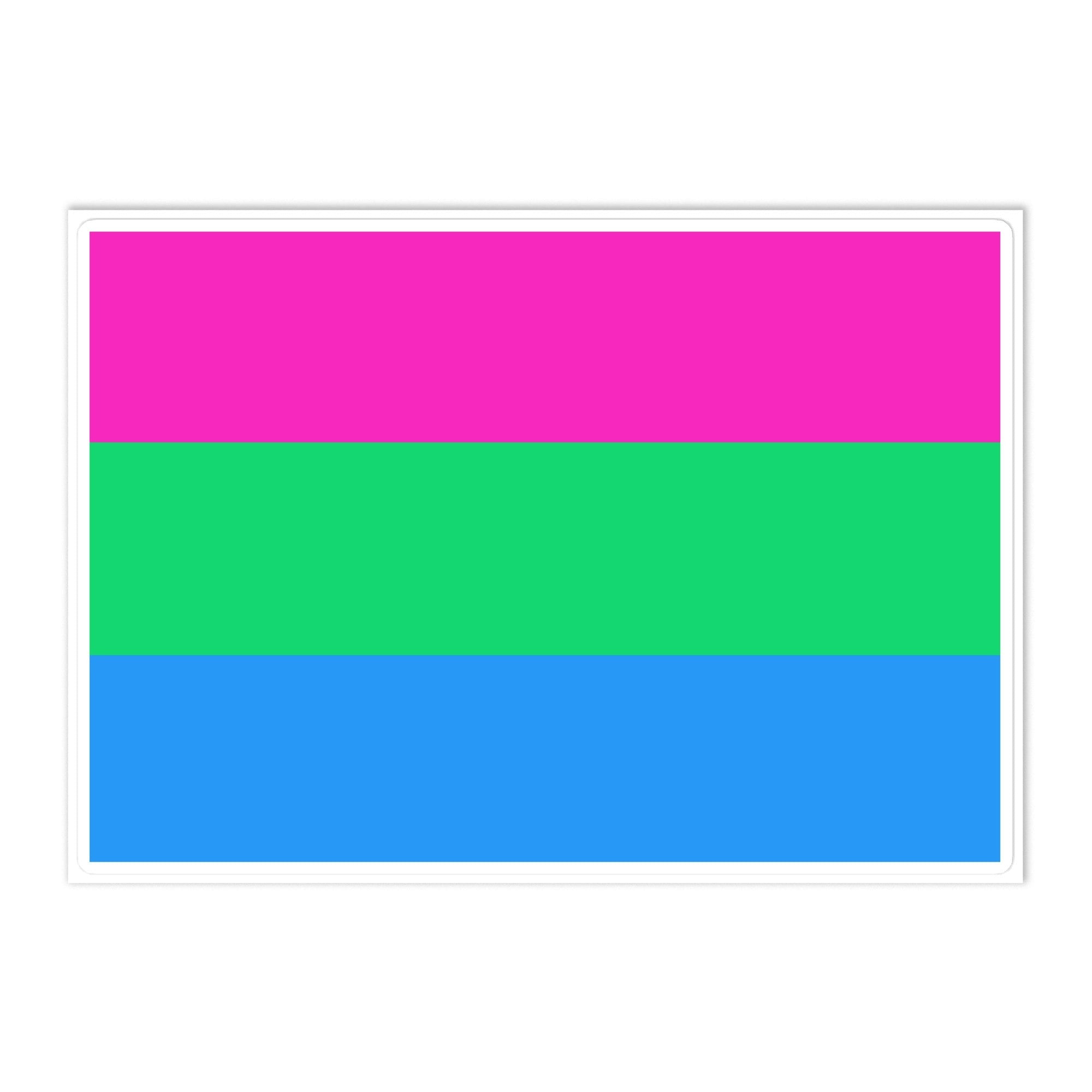 Polysexual Poly Pride Flag Large Sticker – Pegasus Pride
